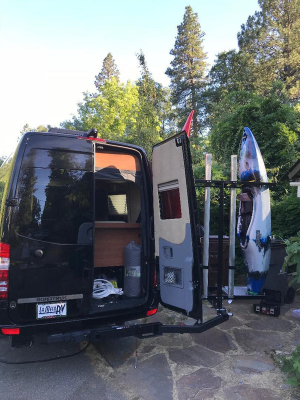 Swing out Yakups brand racks for Motorhomes, Vans, and Truck campers ...